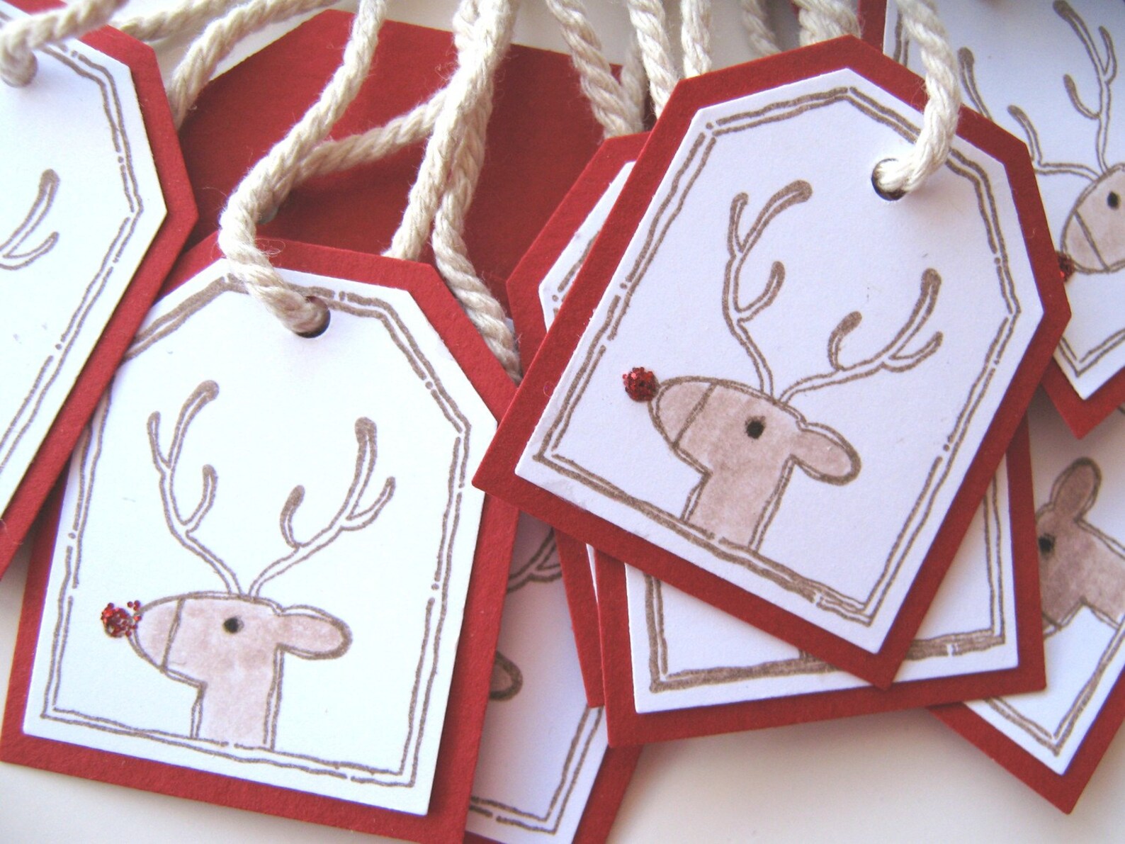 Mini Rudolph Reindeer Christmas Gift Tags - Etsy