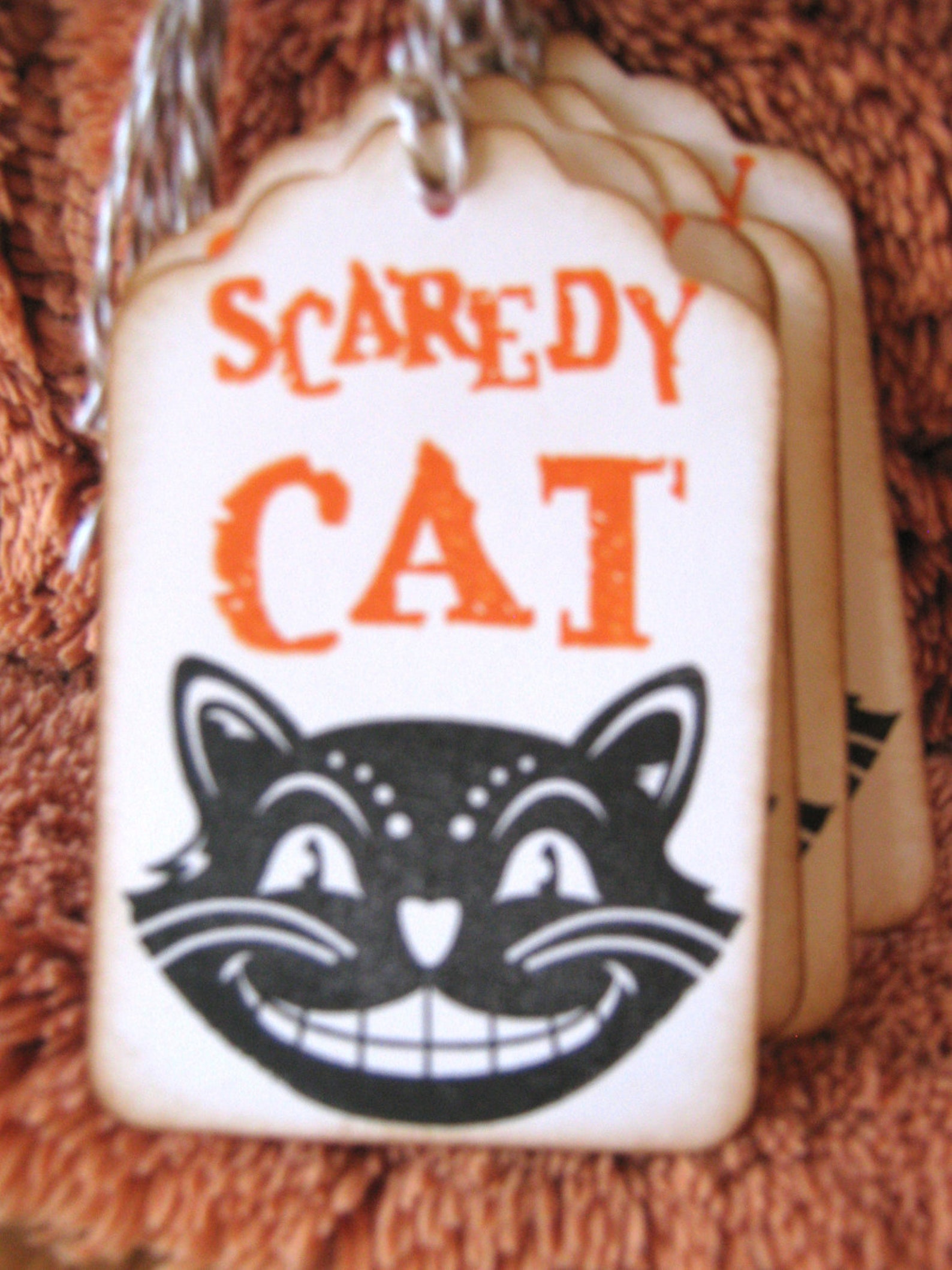 Vintage Style Halloween Scaredy Cat Gift Tags - Etsy