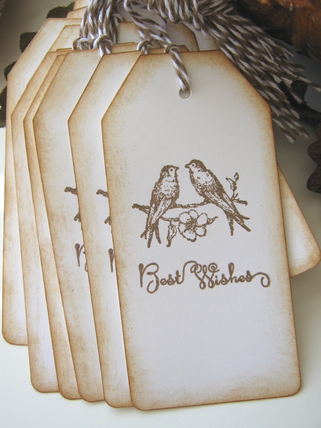 Lovebirds Wedding Wish Gift Tags - Etsy