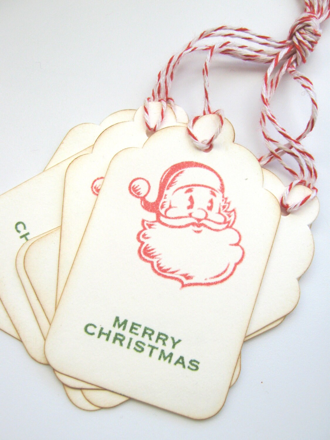 Santa Clause Merry Christmas Gift Tags - Etsy