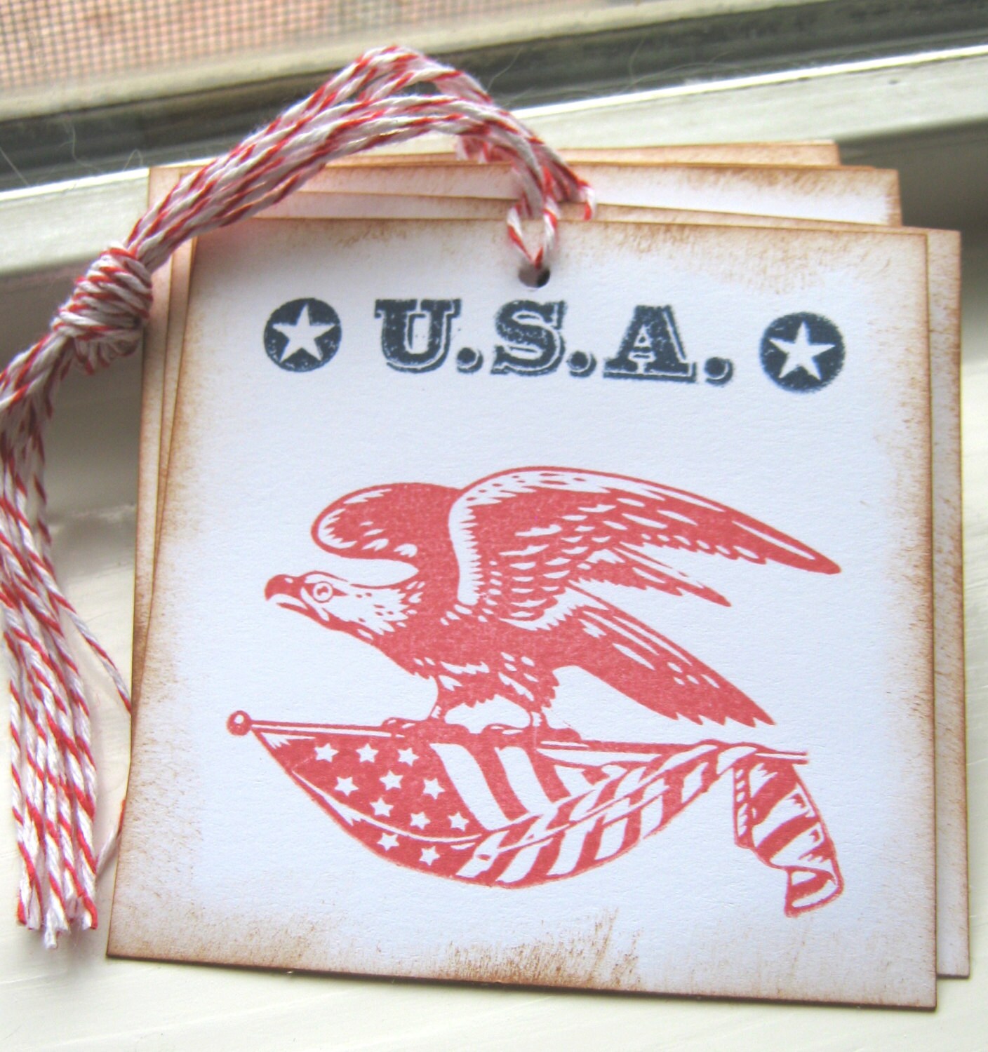 Patriotic USA Gift Tags - Etsy
