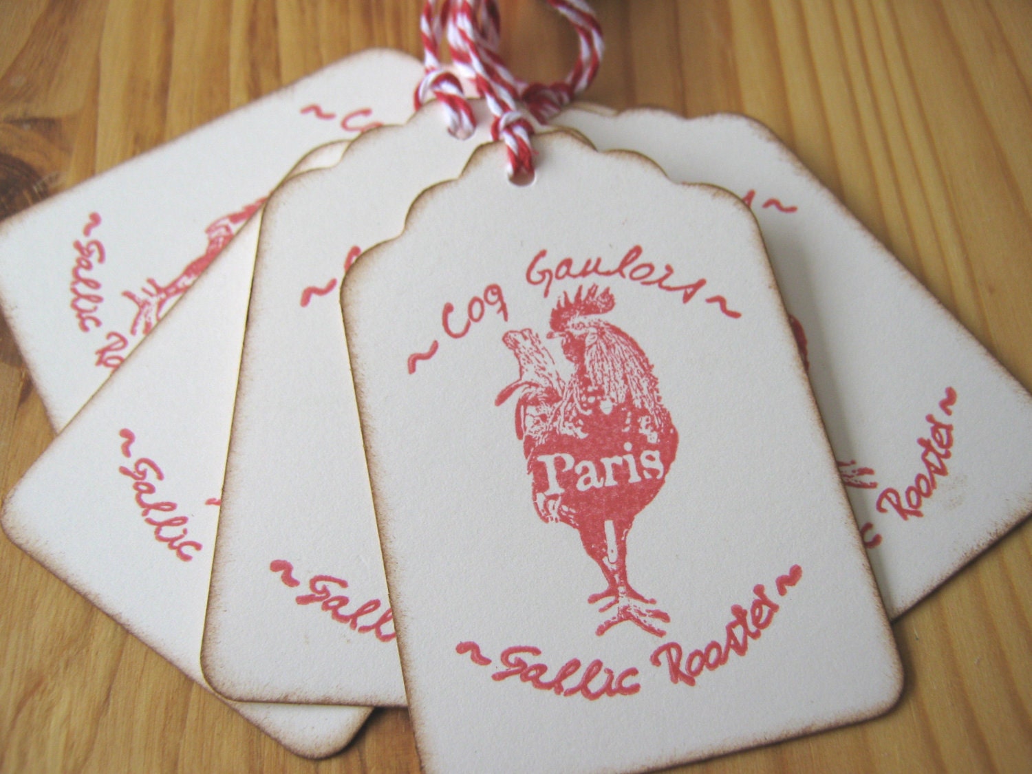 Red Rooster Gift Tags, French Gift Tags, Paris Gift Tags - Etsy