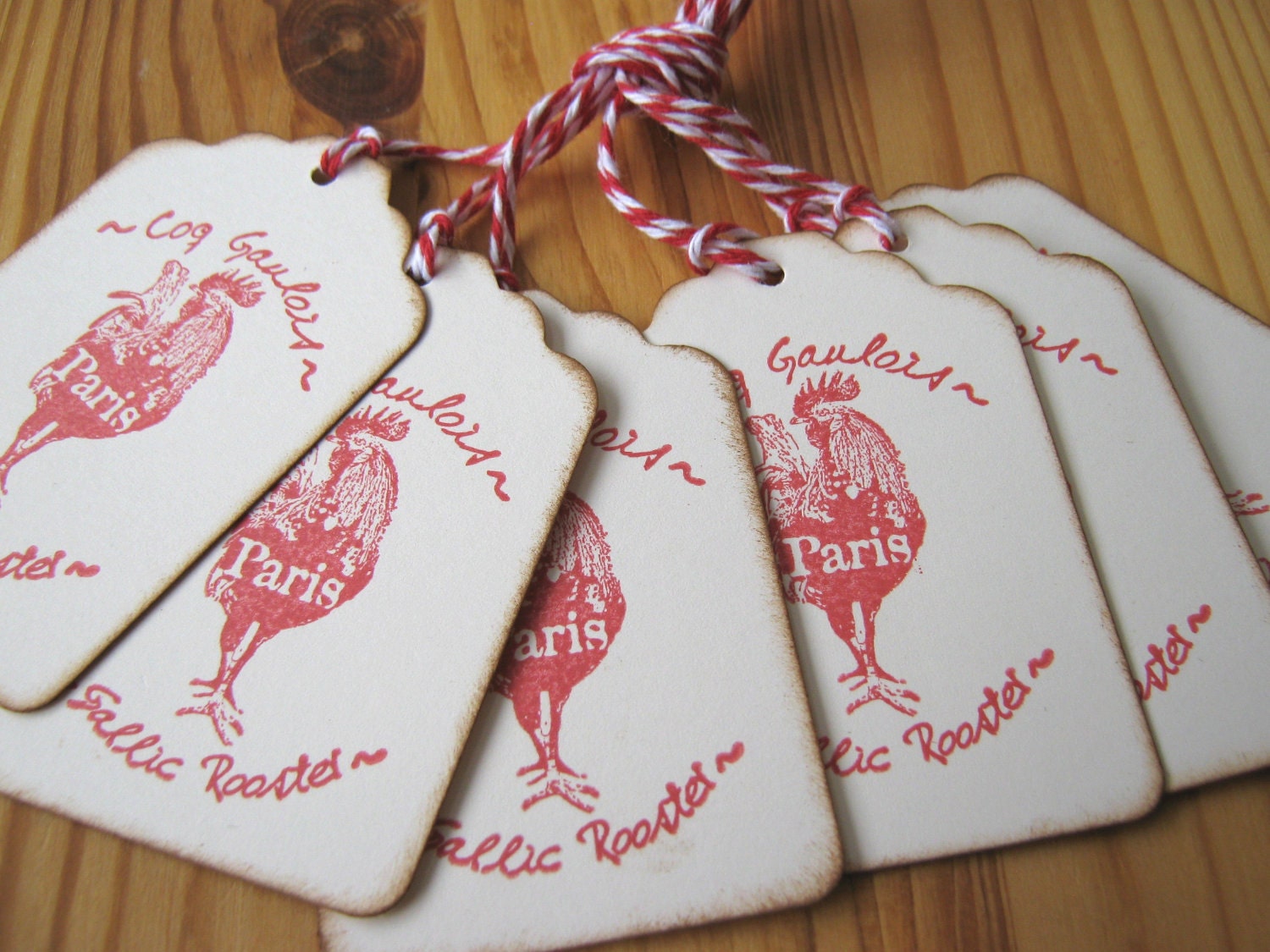Red Rooster Gift Tags, French Gift Tags, Paris Gift Tags - Etsy