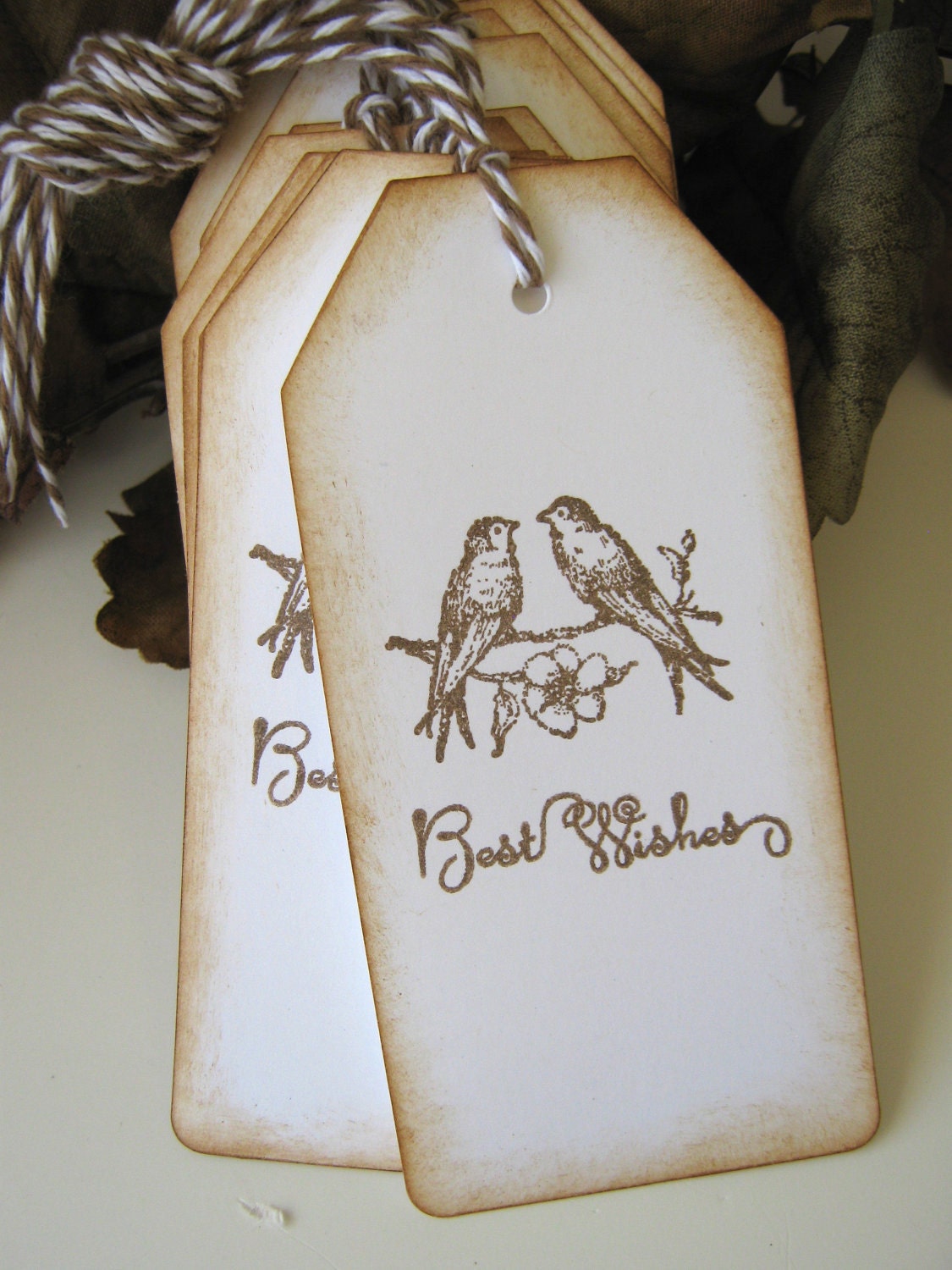 Lovebirds Wedding Wish Gift Tags - Etsy