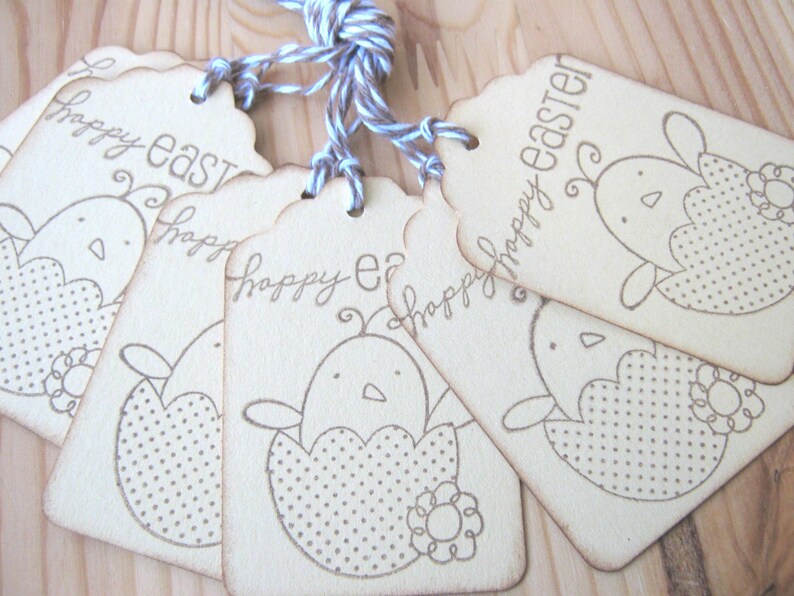 Easter Chick Gift Tags - Etsy