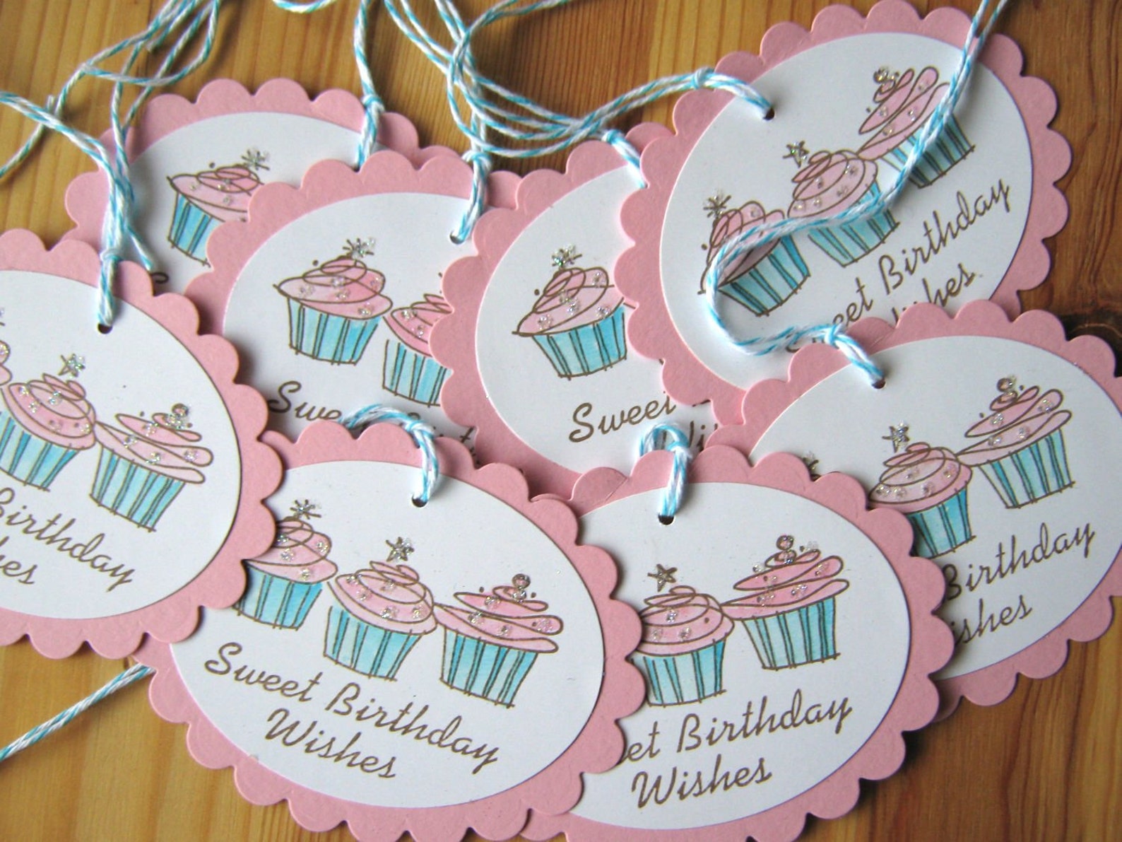 Birthday Wishes Cupcake Tags - Etsy