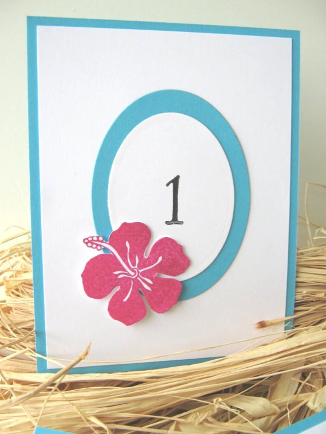 Tropical Wedding Table Numbers, Hibiscus, Hawaii Wedding Table Numbers ...