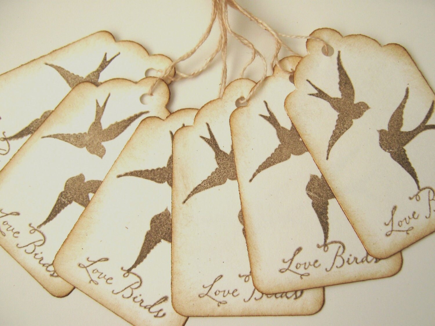 Love Bird Swallow Wedding Wish Tags - Etsy
