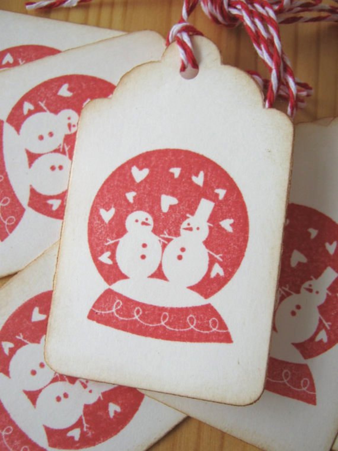 Snowman Christmas Gift Tags Snowglobe Gift Tags - Etsy