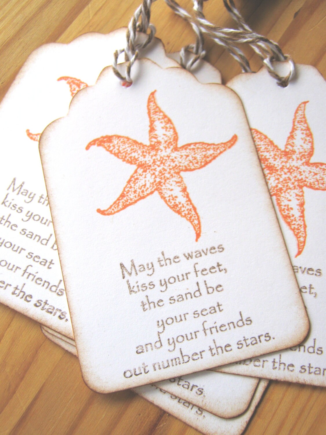 10 Starfish Gift Tags, Sea Star Gift Tags - Etsy