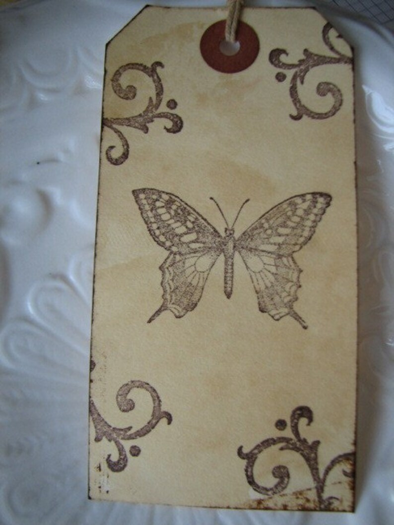 Rustic Woodland Wedding Gift Tags, Botanical Nature, Bird, Butterfly - Etsy