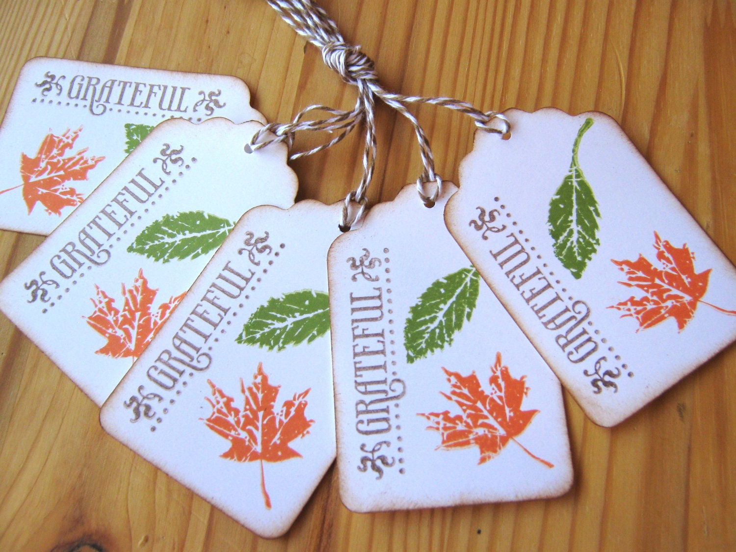 Fall Leaves Gift Tags, Autumn Leaf Grateful Gift Tags, Thanksgiving ...