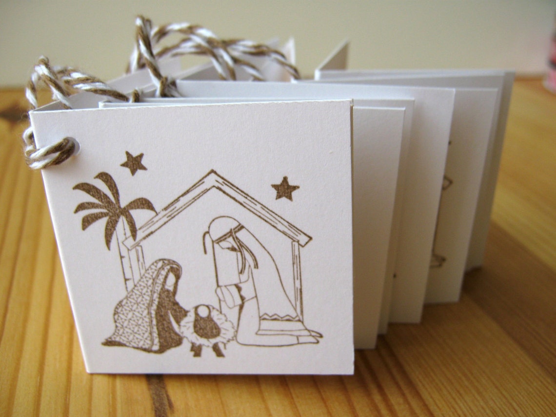 Christmas Manger Gift Tags Holy Family Gift Tags - Etsy