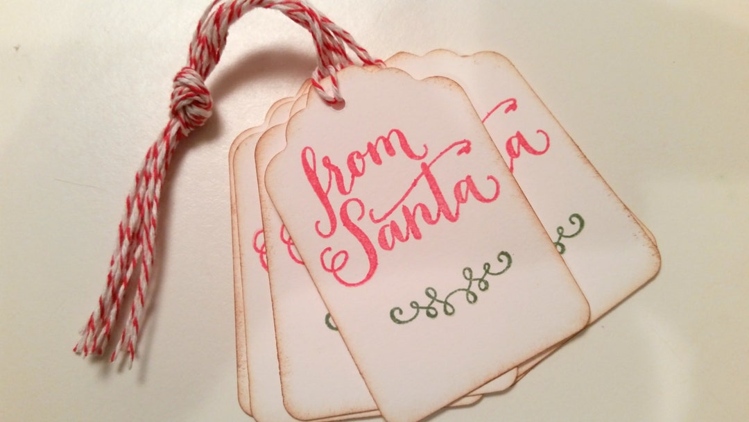 From Santa Christmas Gift Tags, From Santa Christmas Package Tags - Etsy