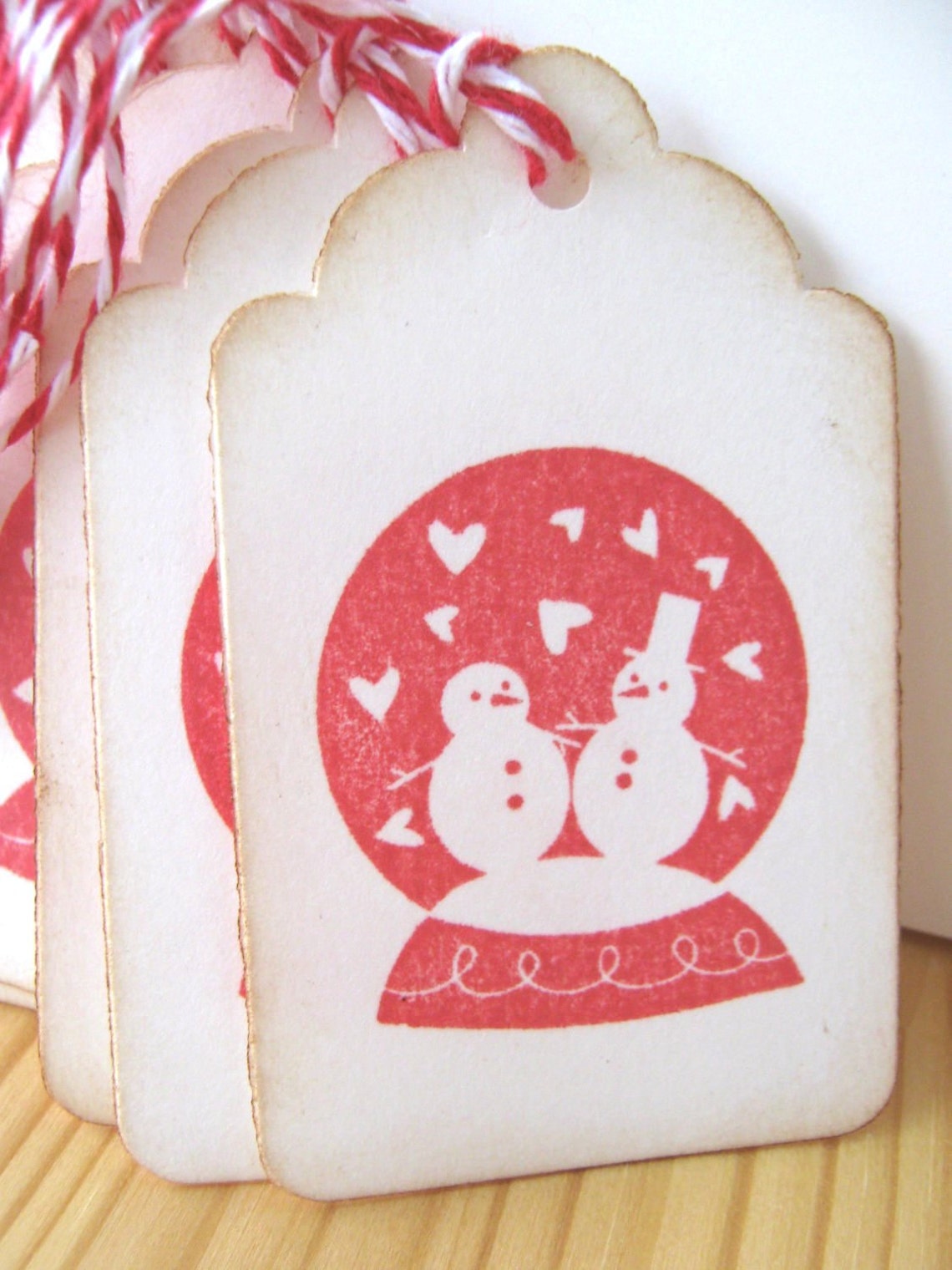 Snowman Christmas Gift Tags Snowglobe Gift Tags - Etsy