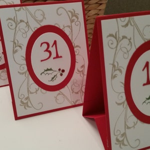 Christmas Holly Wedding Table Numbers - Etsy