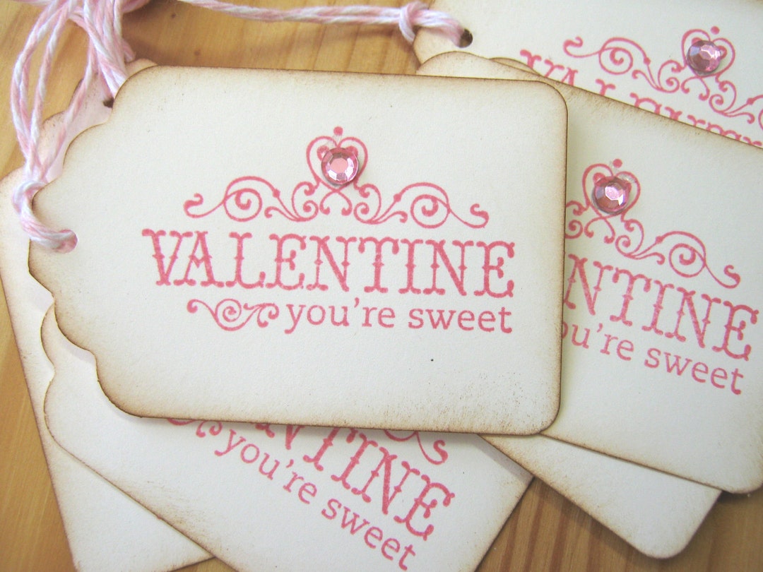 Sweet Pink Valentine Gift Tags - Etsy