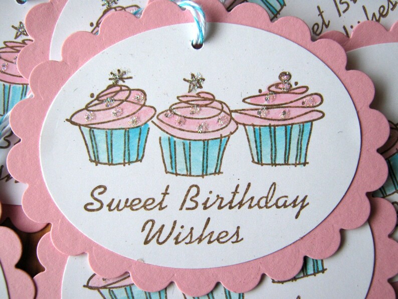 Birthday Wishes Cupcake Tags - Etsy