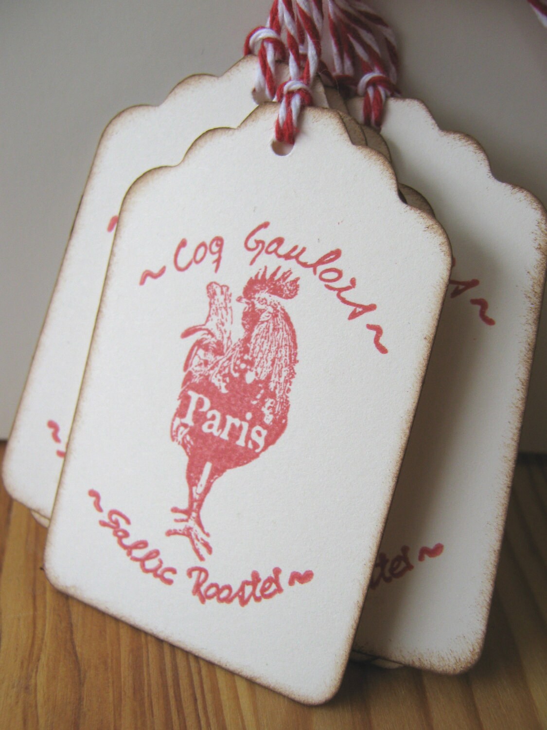 Red Rooster Gift Tags, French Gift Tags, Paris Gift Tags - Etsy