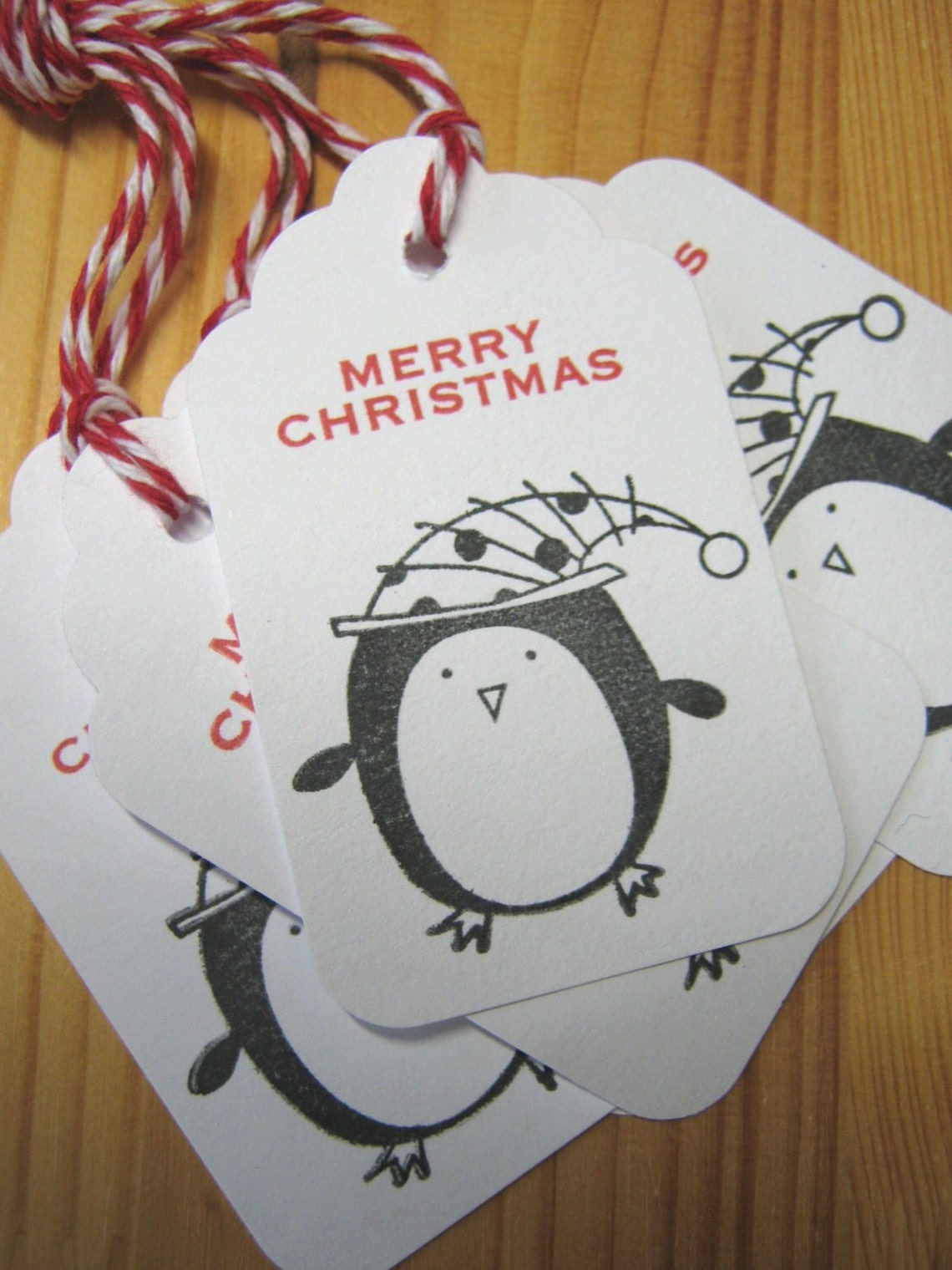 Christmas Gift Tags Penguin Gift Tags - Etsy