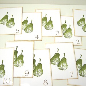 Perfect Pear Wedding Table Numbers Escort Cards Place Cards - Etsy