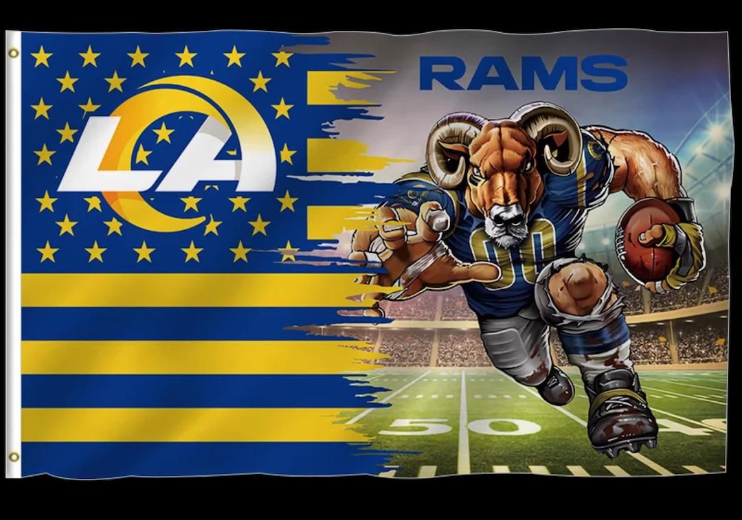 NFL Los Angeles Rams Mascot Flag - Etsy