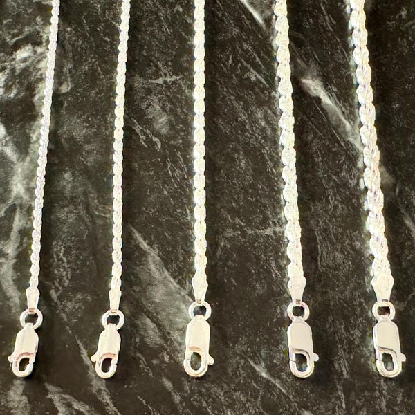 Silver Rope Chain - Etsy
