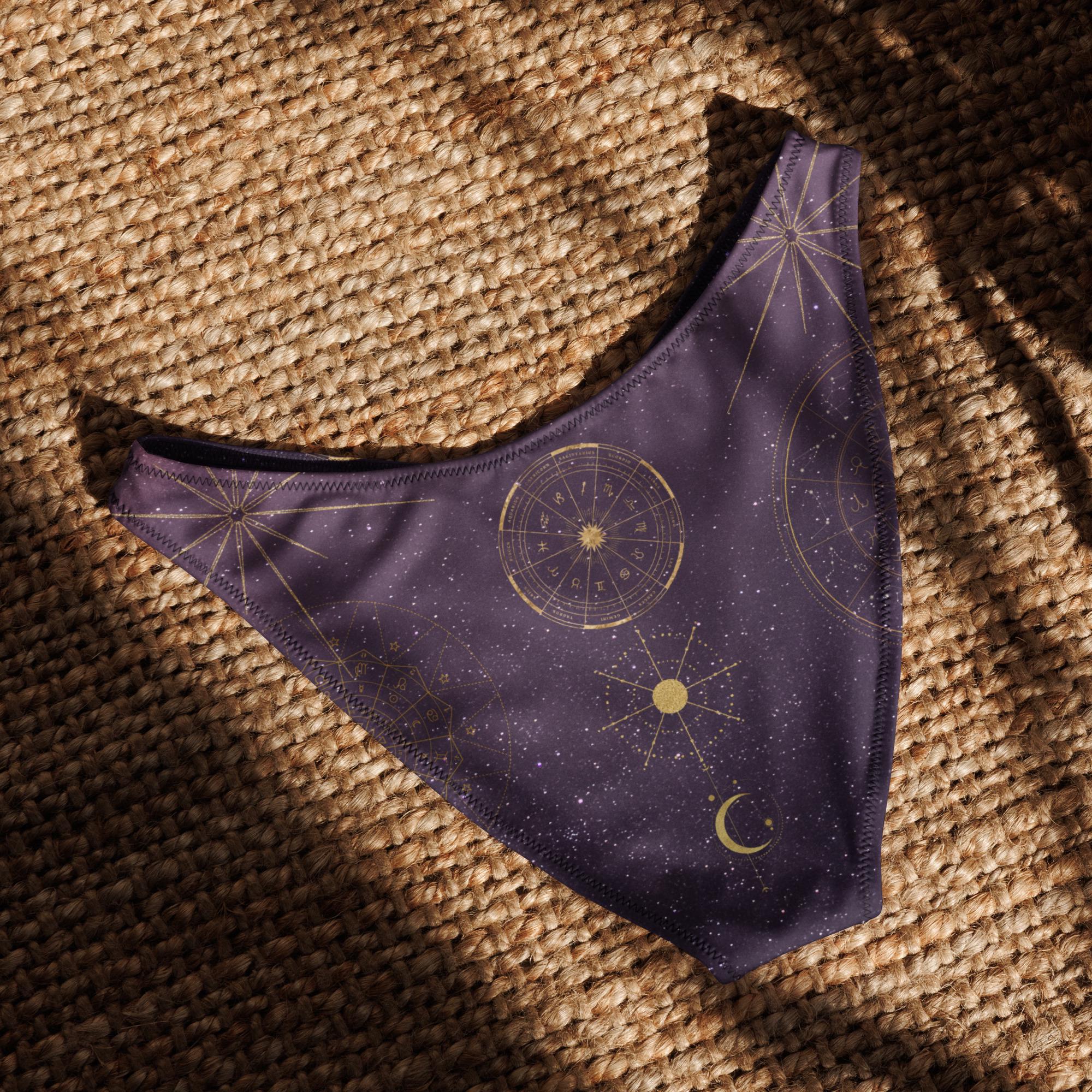 Moonlit Motion V-cut Bikini Bottom – Celestial Moon & Star Swimwear ...