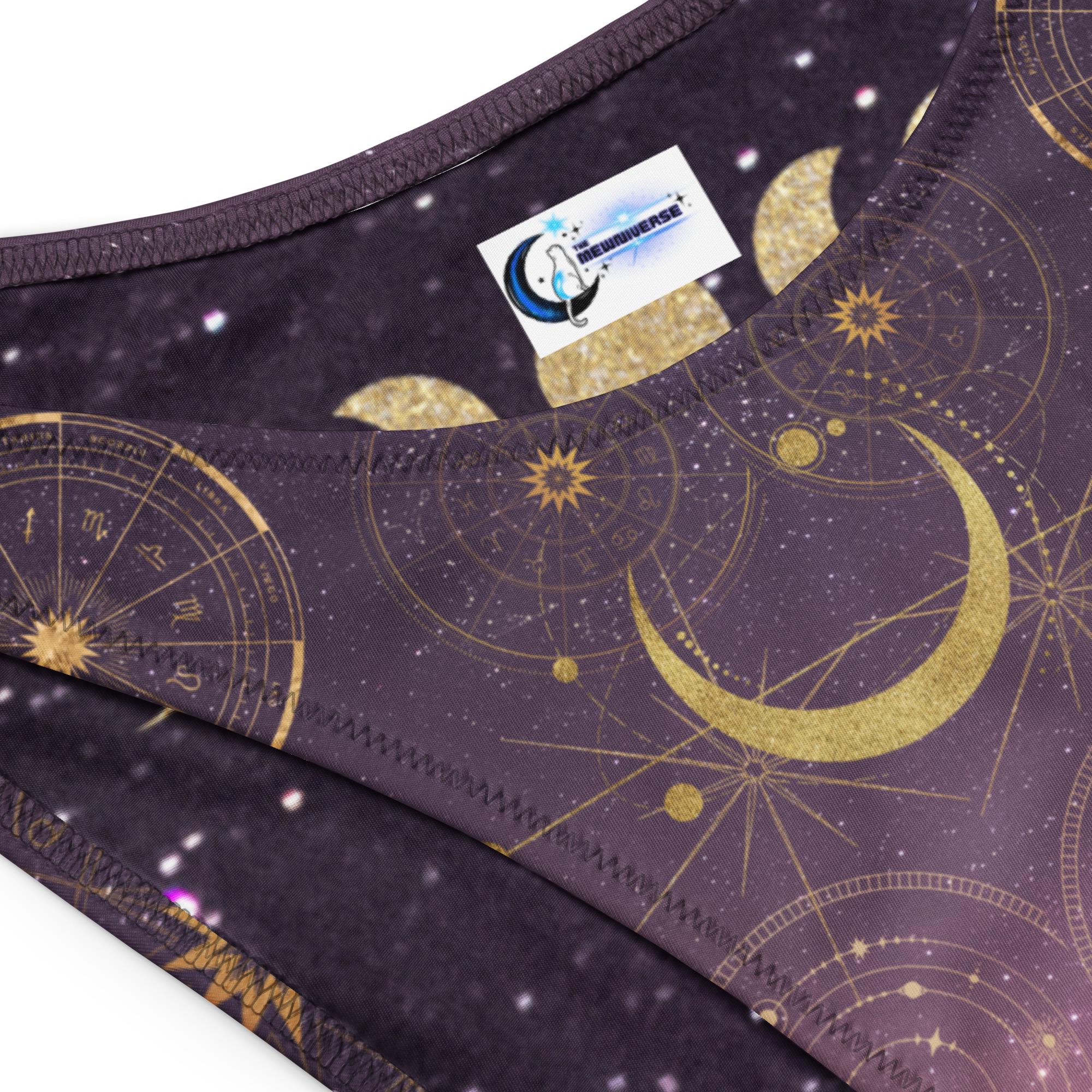Moonlit Motion V-cut Bikini Bottom – Celestial Moon & Star Swimwear ...