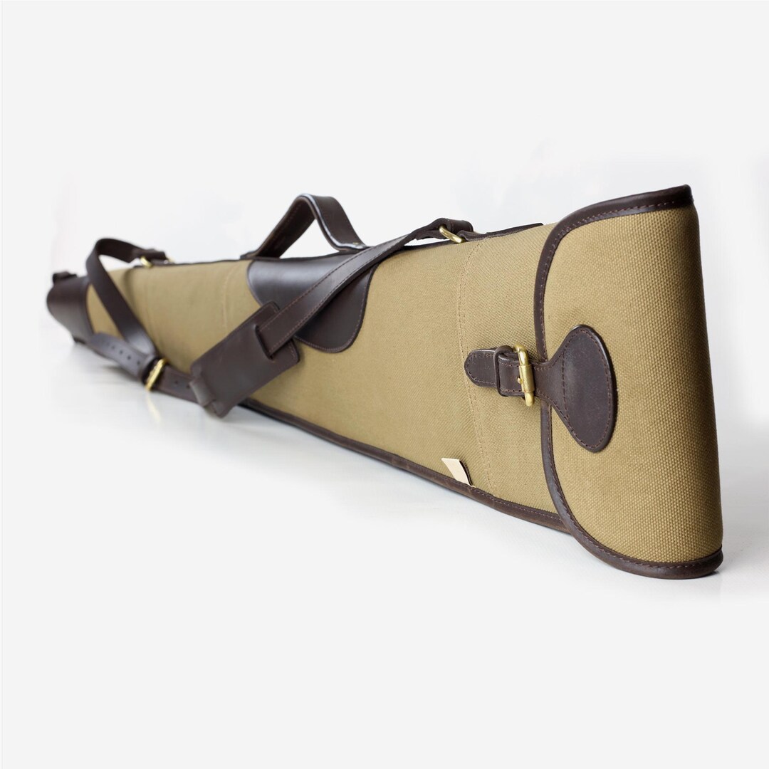Hunting Rifle Gun Slip, Canvas & Leather Shotgun Slip Hunting Gun Case ...