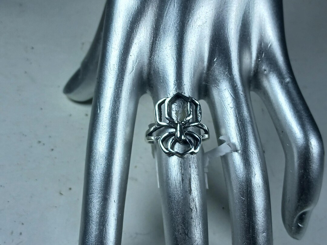 Silver Spider Ring – Stainless Steel Gothic Biker Jewelry - Etsy