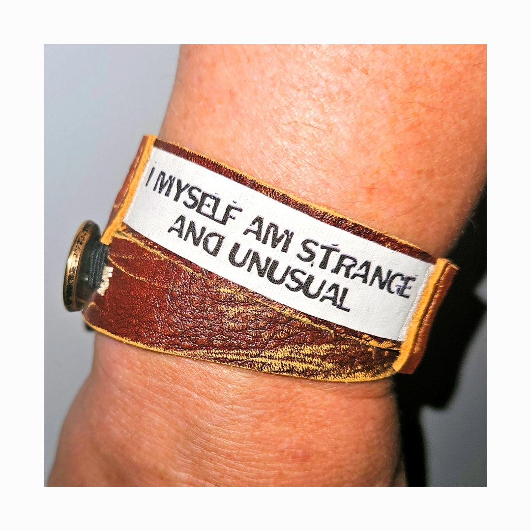 Beetlejuice Lydia Deetz Quote Bracelet. Goth Leather Wrap Bracelet Cuff ...