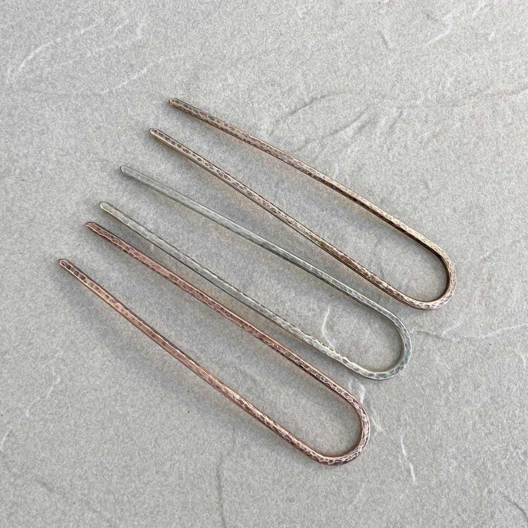 Silver, Bronze, Copper, Mini Hair Pin, Sturdy 10 Gauge, Minimalist ...