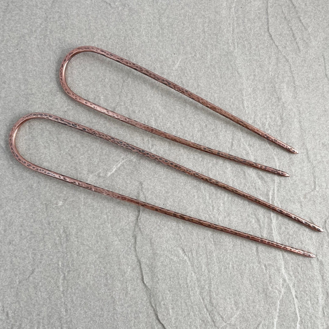 Copper Hair Pin, 10 Gauge, Minimalist, Simple Pin for Hair - Etsy