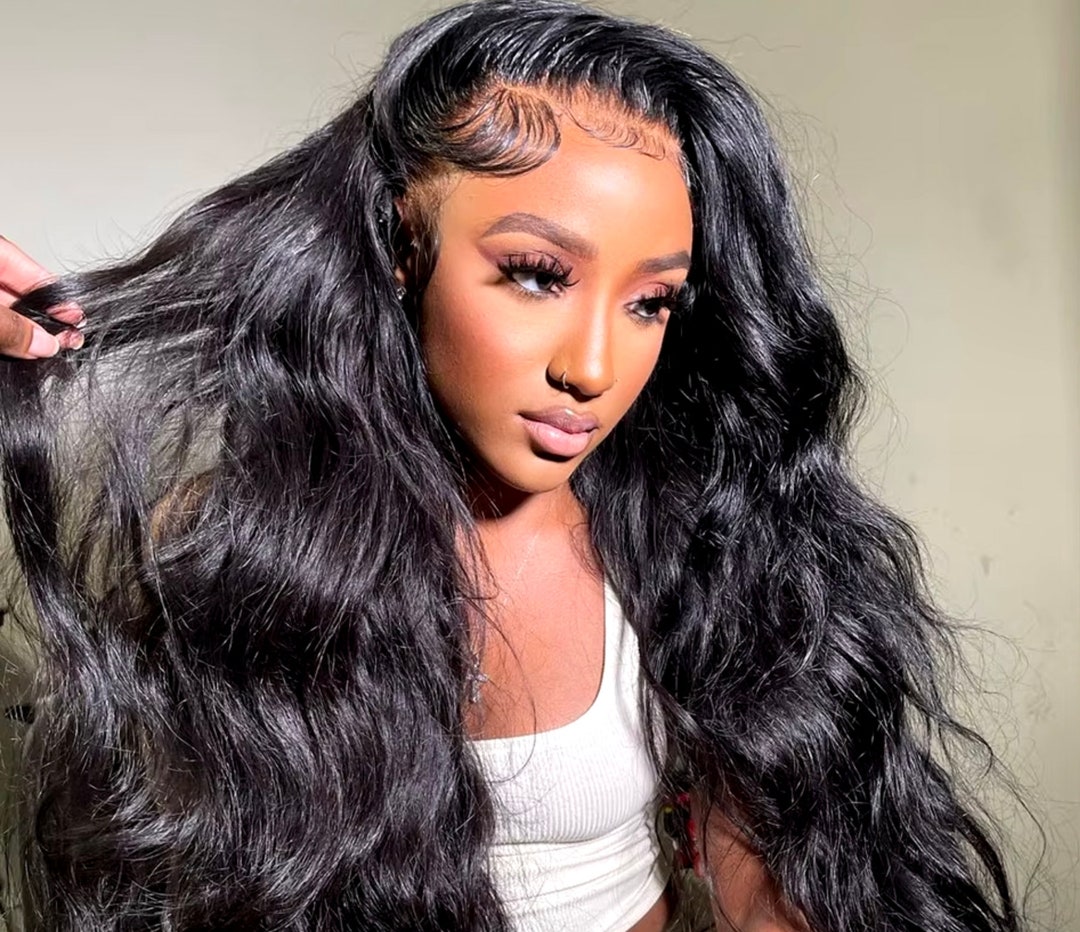 360 Full Lace 100% Human Hair Wig - Pre Plucked Body Wave HD Lace ...
