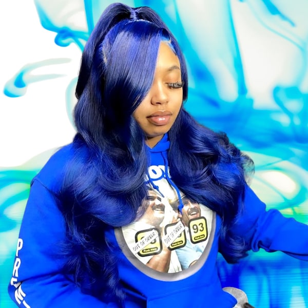 Blue Lace Front Wig - Etsy