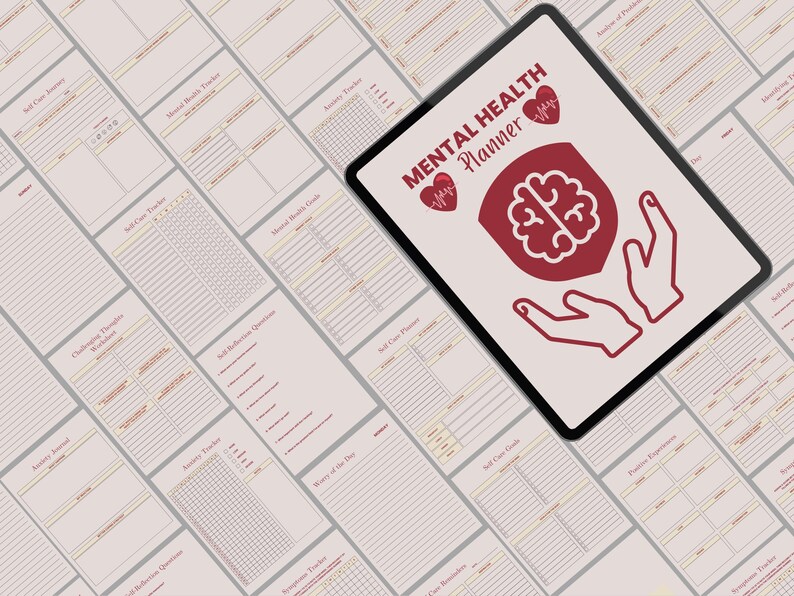 Mental Health Journal, Printable Mental Health Planner, Anxiety Mood ...