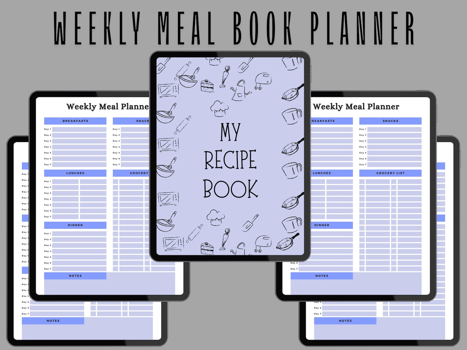 Printable Weekly Dinner Menu Planner, PDF Instant Download, Meal ...