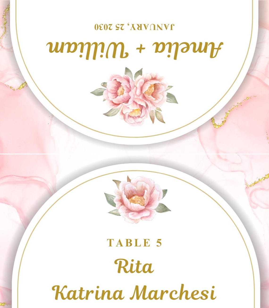Editable Place Card Template | Modern & Printable Name Card for Events ...