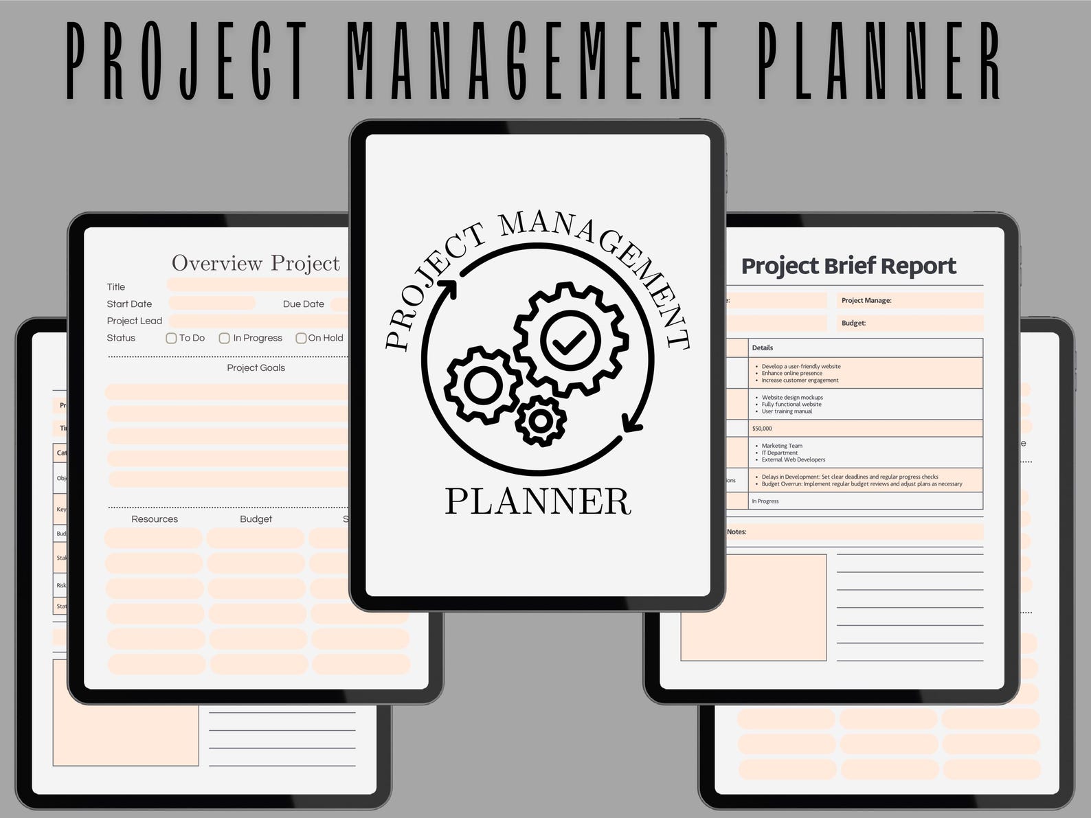 Project Planner Printable, Productivity Planner (PDF, PNG, JPG) - Etsy