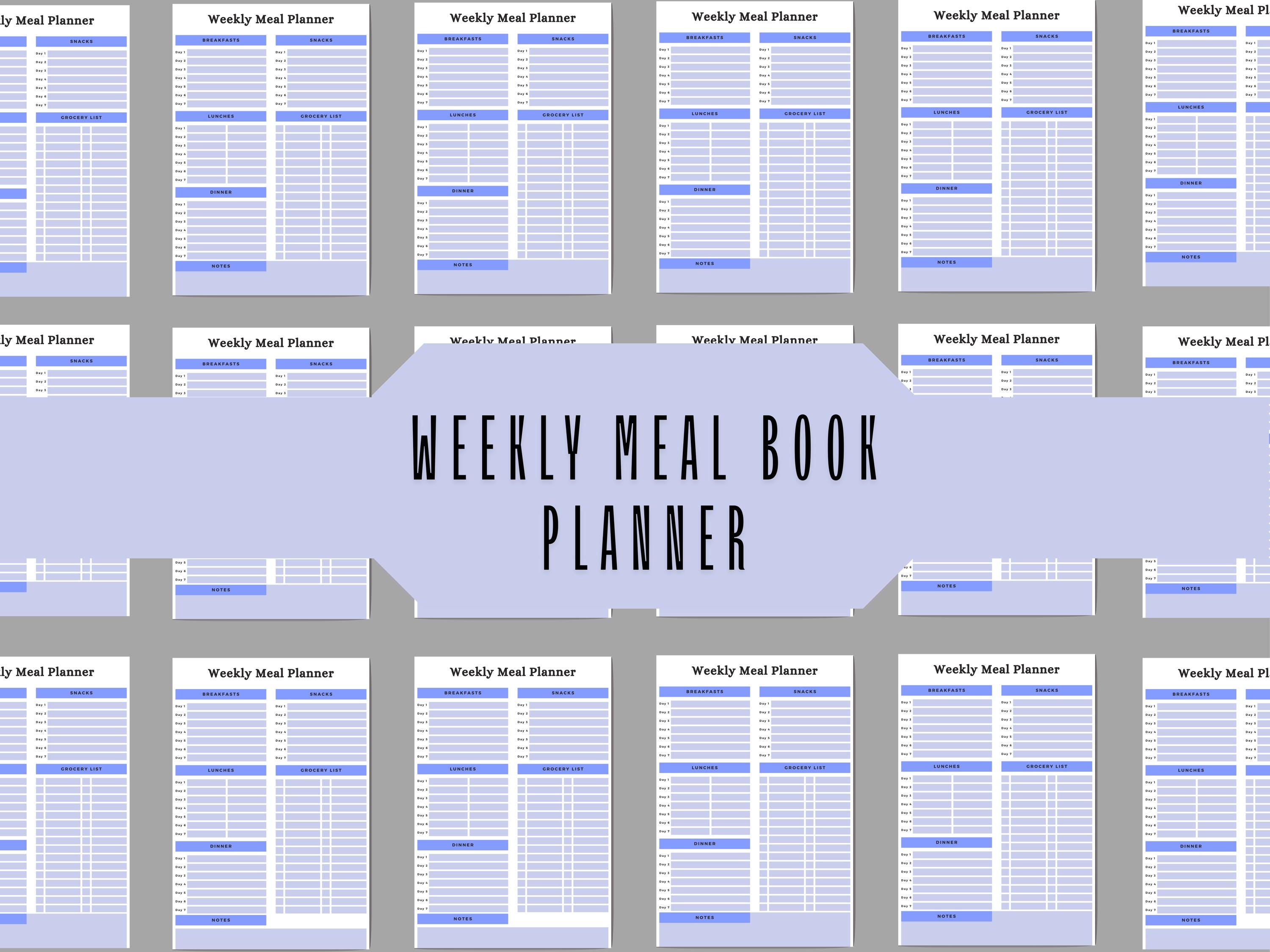 Printable Weekly Dinner Menu Planner, PDF Instant Download, Meal ...