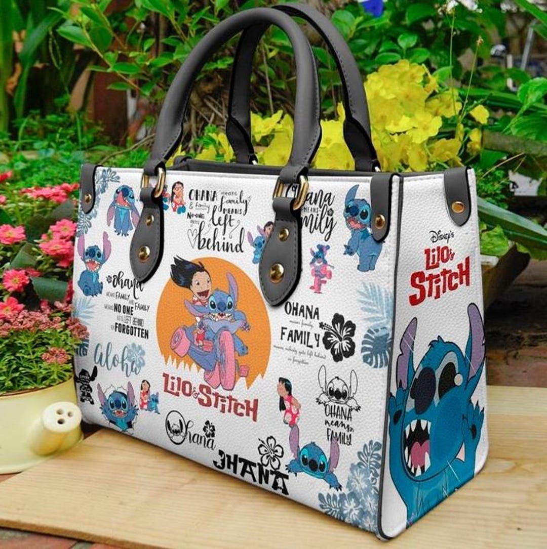 Lilo and Stitch Women Leather Bag, Stitch Handbag, Stitch Lover Handbag ...