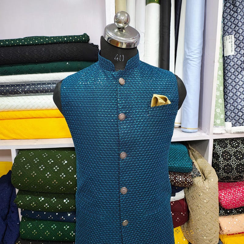 Mirror Indian Mens Vest - Etsy