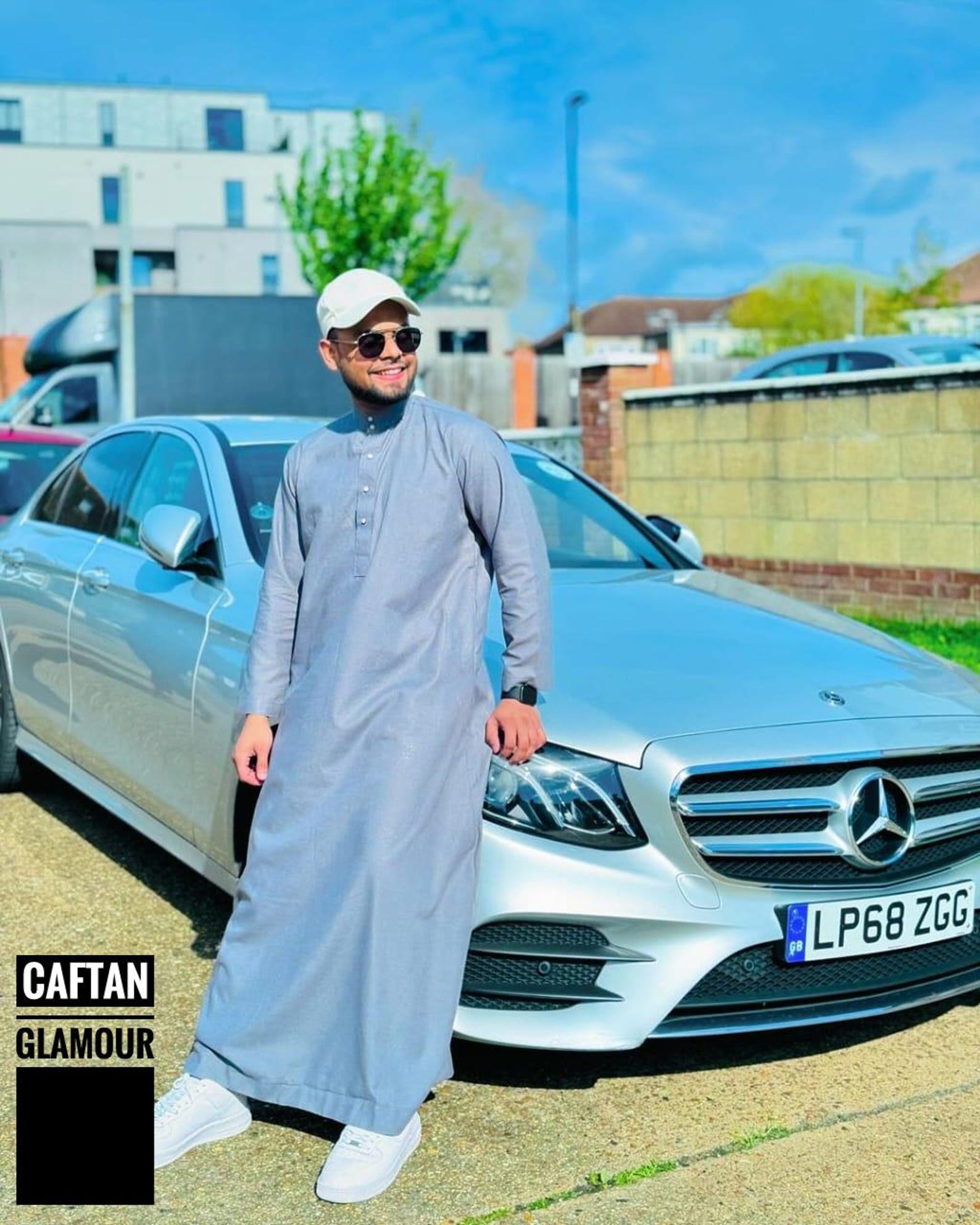 Men's Gray Kuwaiti Thobes Jubbah - Jubba Thawb Kandora Dishdasha ...
