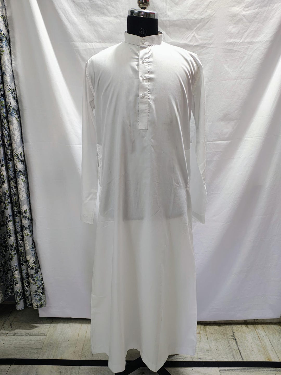 Mens White Thobe | Arabic Dress | Men Cotton Summer Dress Slim Thobe ...