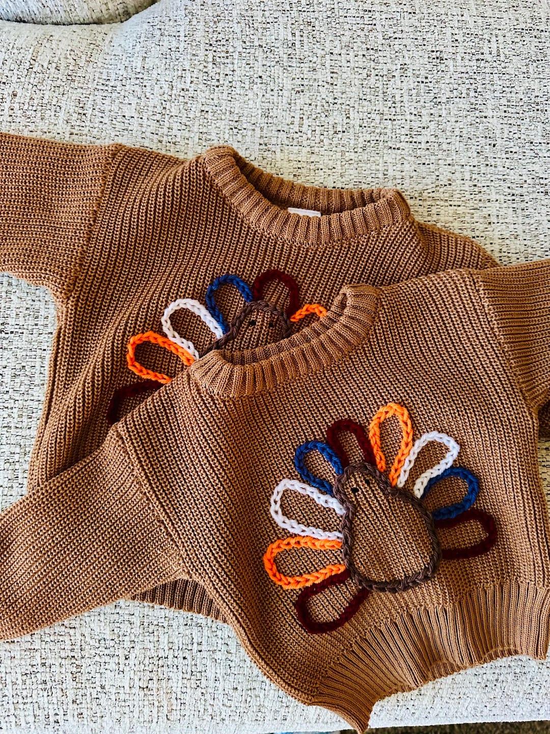 Thanksgiving Hand Embroidered Turkey Design Custom Baby and Toddler ...