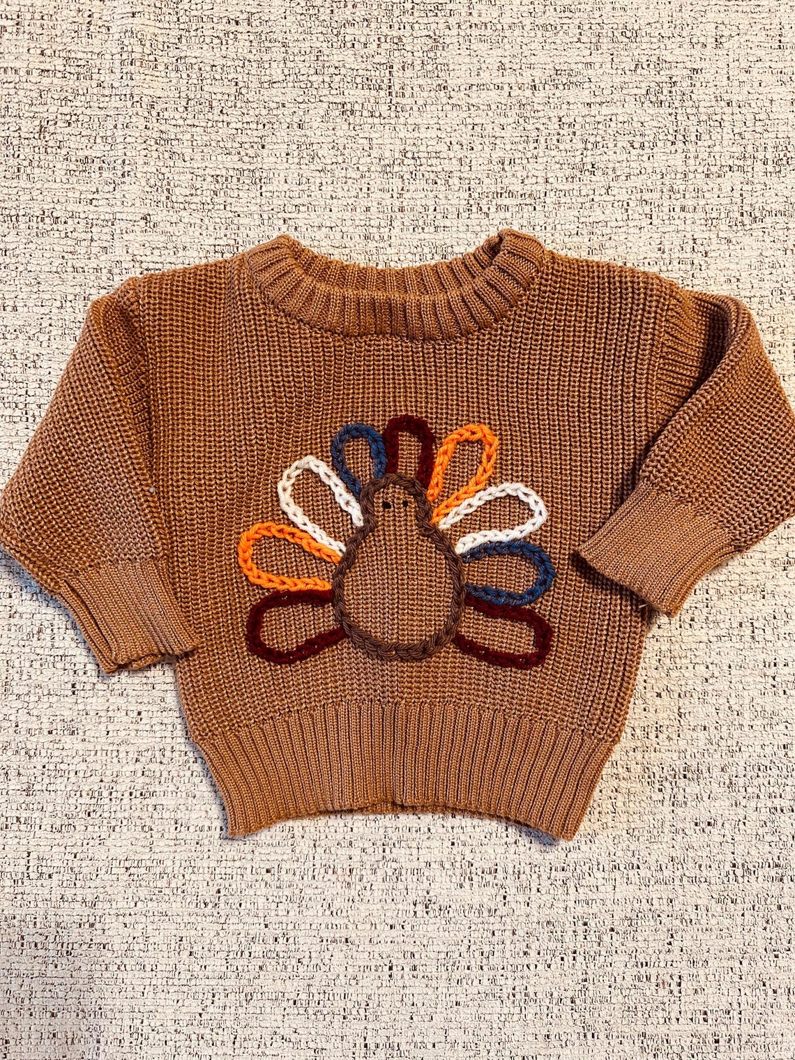 Thanksgiving Hand Embroidered Turkey Design Custom Baby and Toddler ...