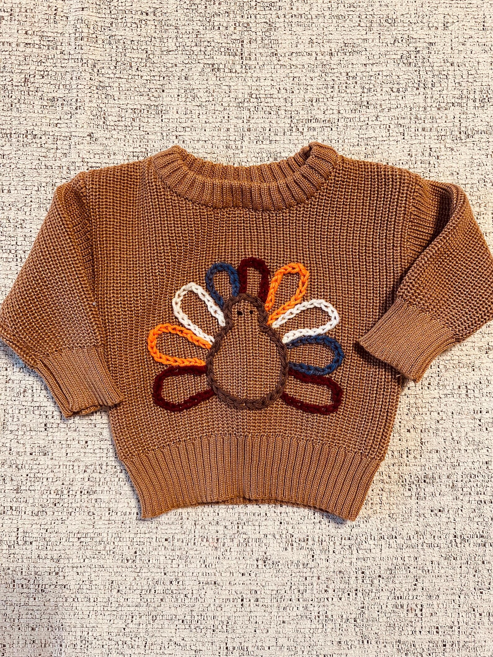 Thanksgiving Hand Embroidered Turkey Design Custom Baby and Toddler ...