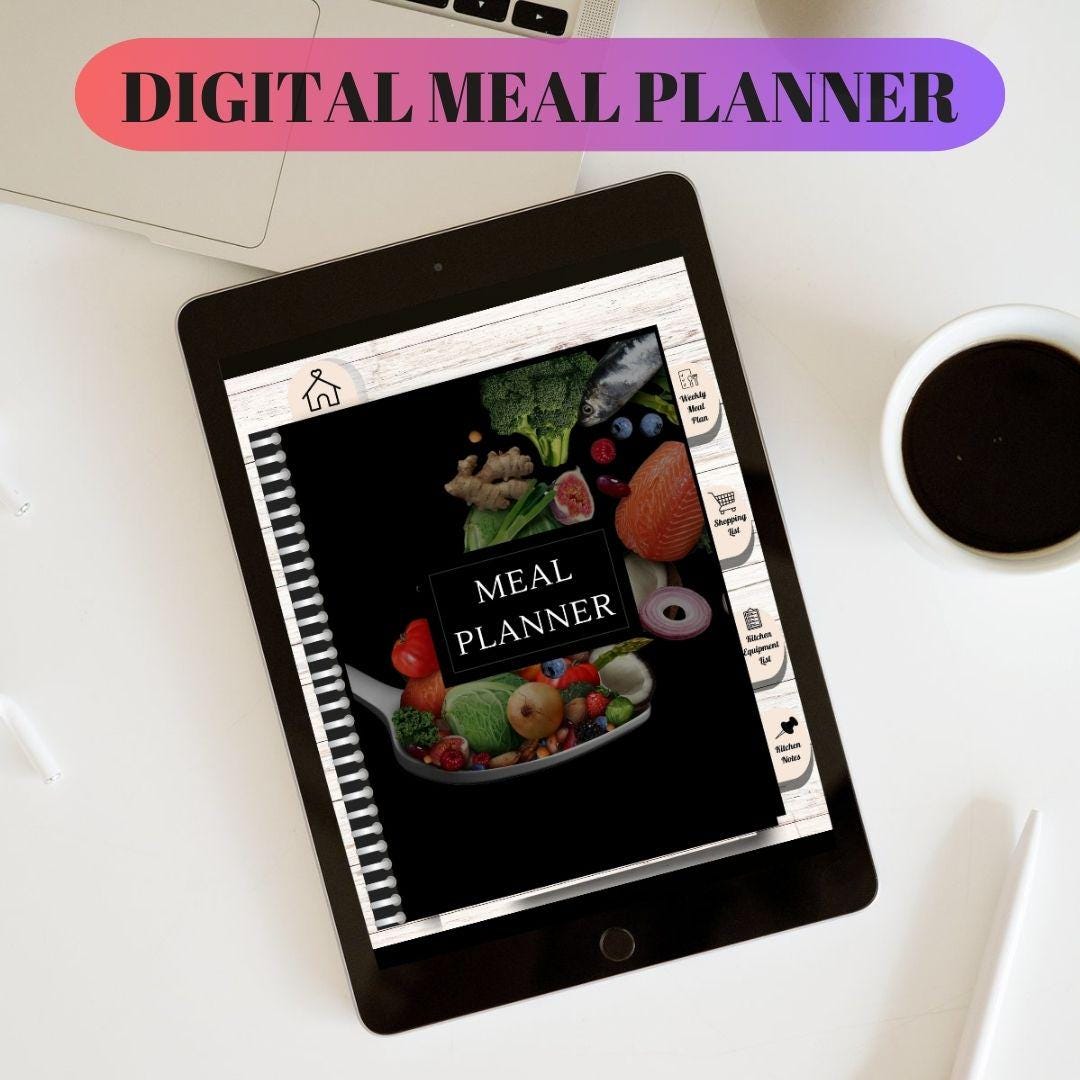 Digital Meal Planner for iPad | Goodnotes Meal Plan & Grocery List ...