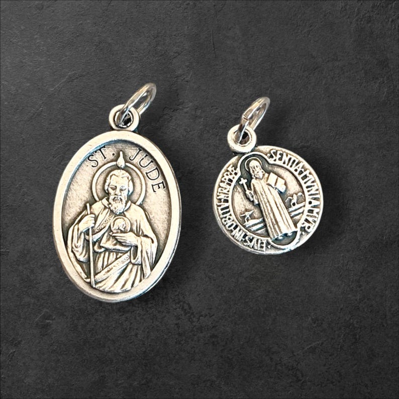 St Jude Medals St Benedict Necklace Medal Necklace Stainless Steel ...